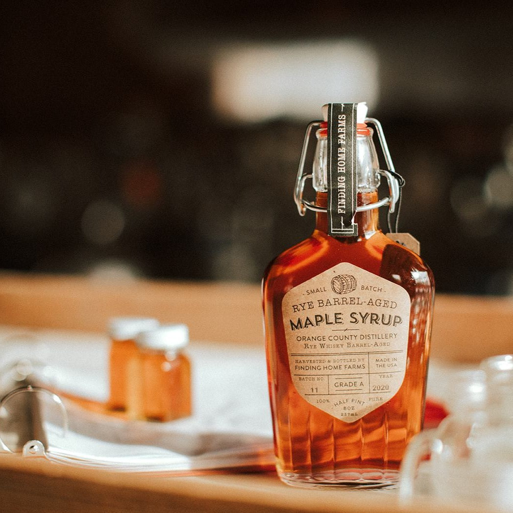 Rye Barrel-Aged Organic Maple Syrup | Finding Home Farms